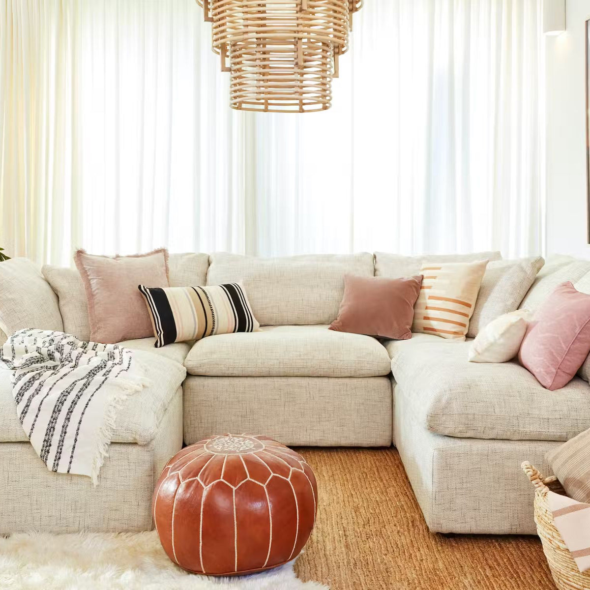 How to Configure a Modular Sofa into an L-Shape / U-Shape Using Couche ...