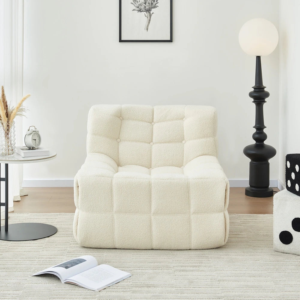 CloudCube Tufted Sherpa PackSavvy Lounger | Sofa in a Box | Couchery